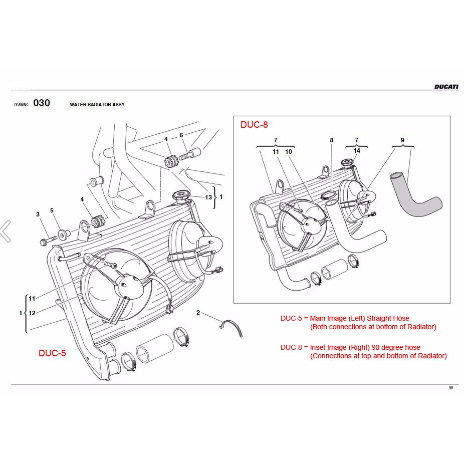 Parts :: Ducati :: 749 / 999 :: Radiator :: Samco Ducati 749 749S 999 ...